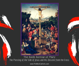 Lent Series: The Sixth Sorrow of Mary and the Blood and Water from the ...